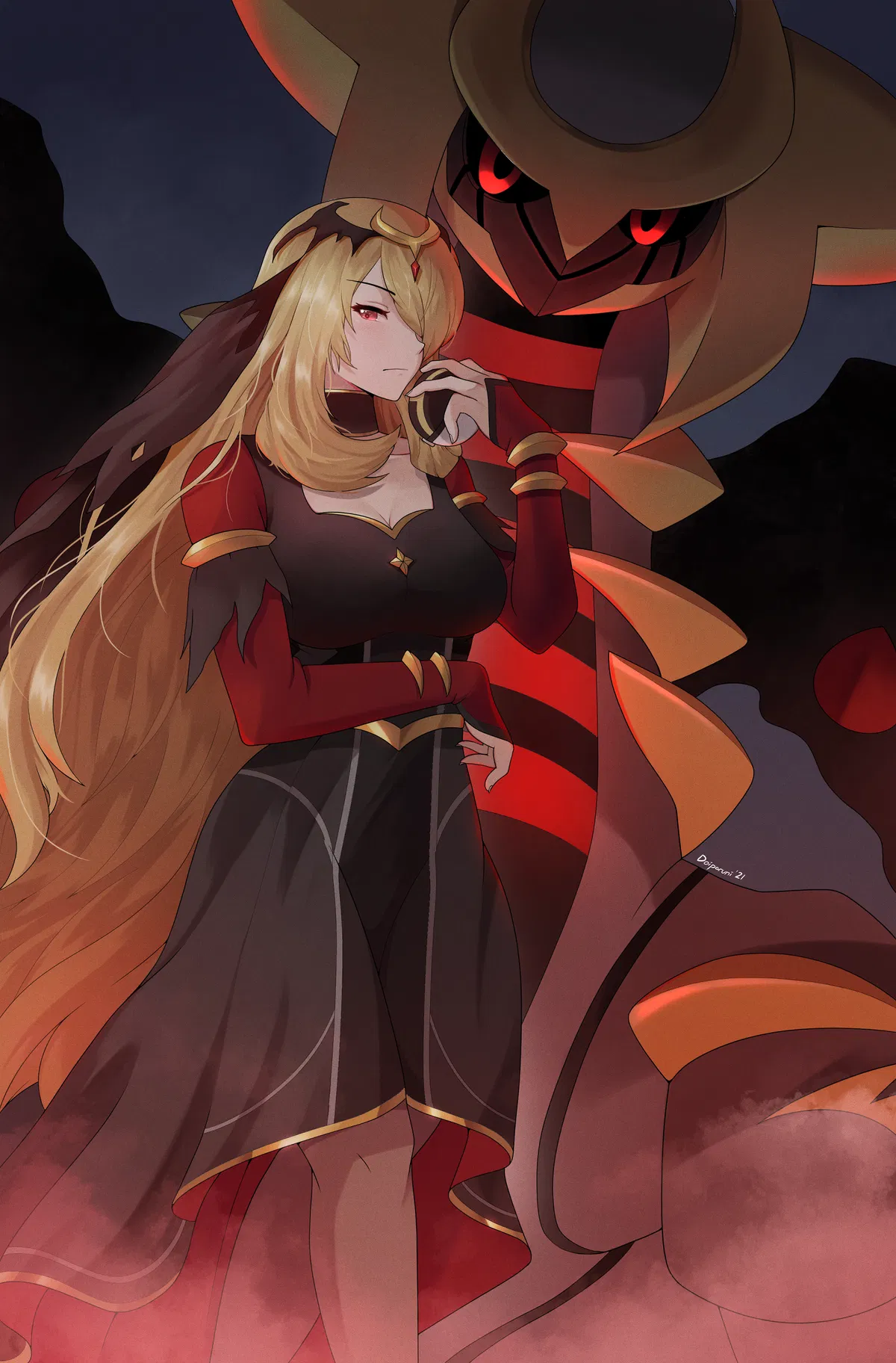 Character - Cynthia The Sinnoh Pokémon League Champion (Dark Queen of ...