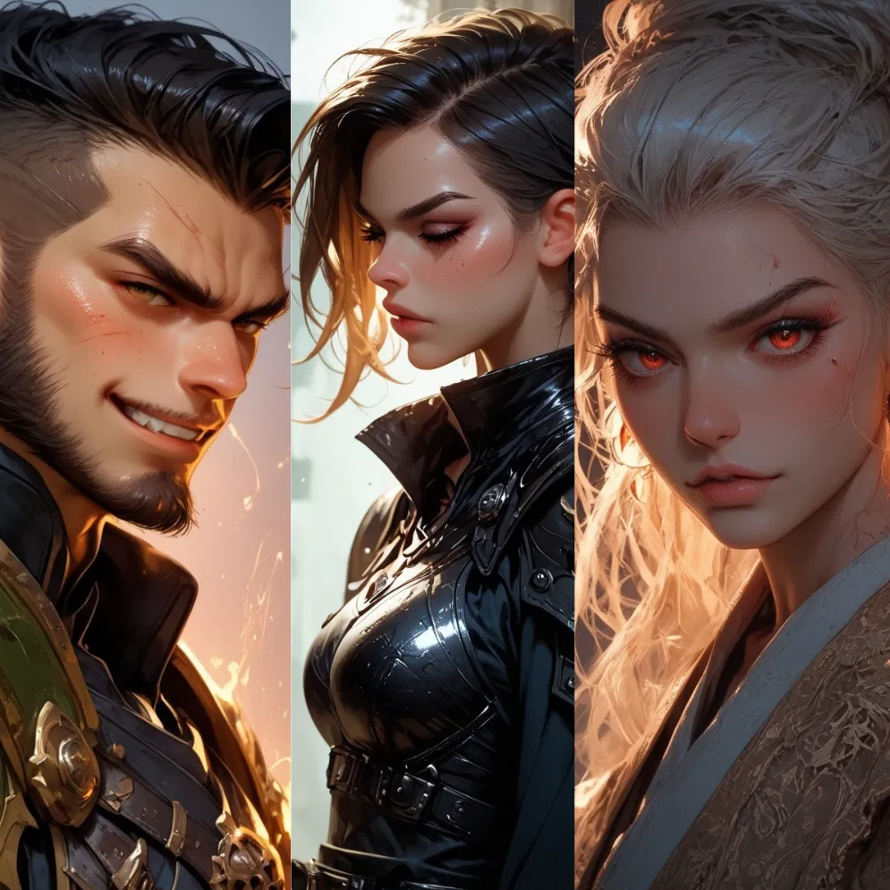 Character - The Reckless Adventurers: Roderick, Aria, and Vala