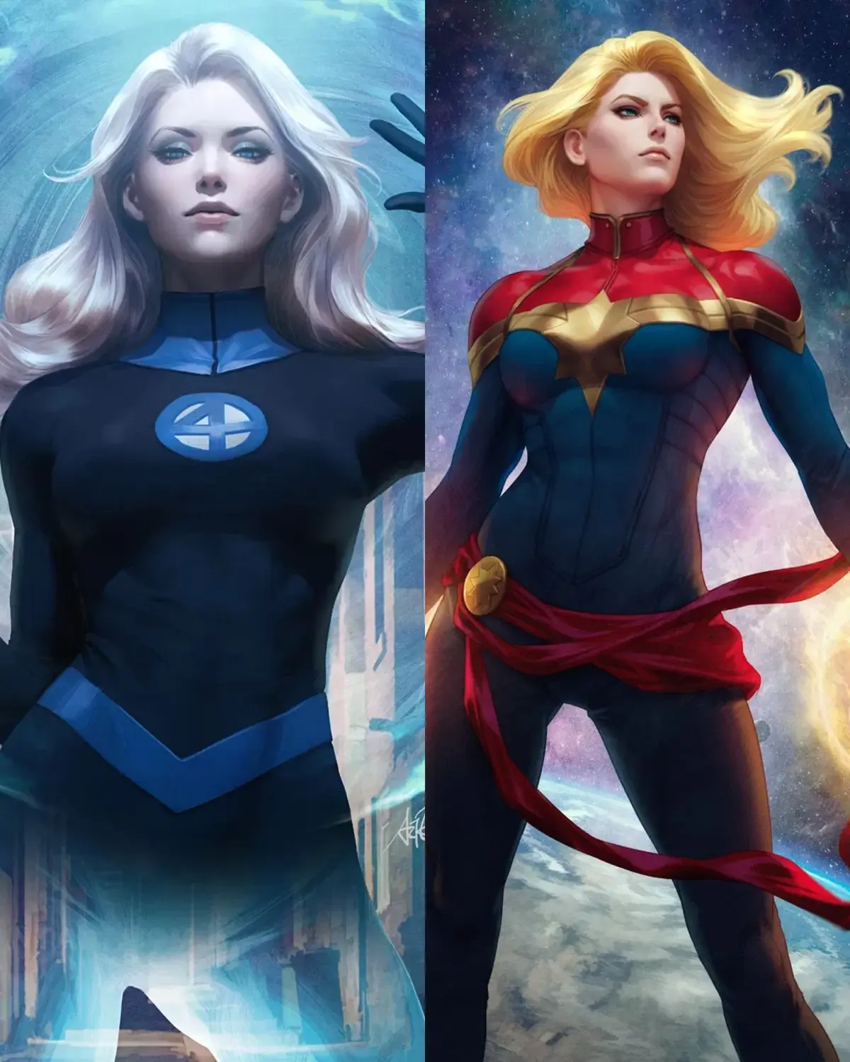 Character - Invisible Woman & Captain Marvel