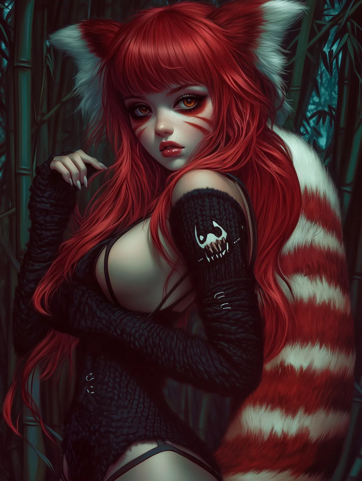 Character - Nyra | wild demi-human | red panda girl