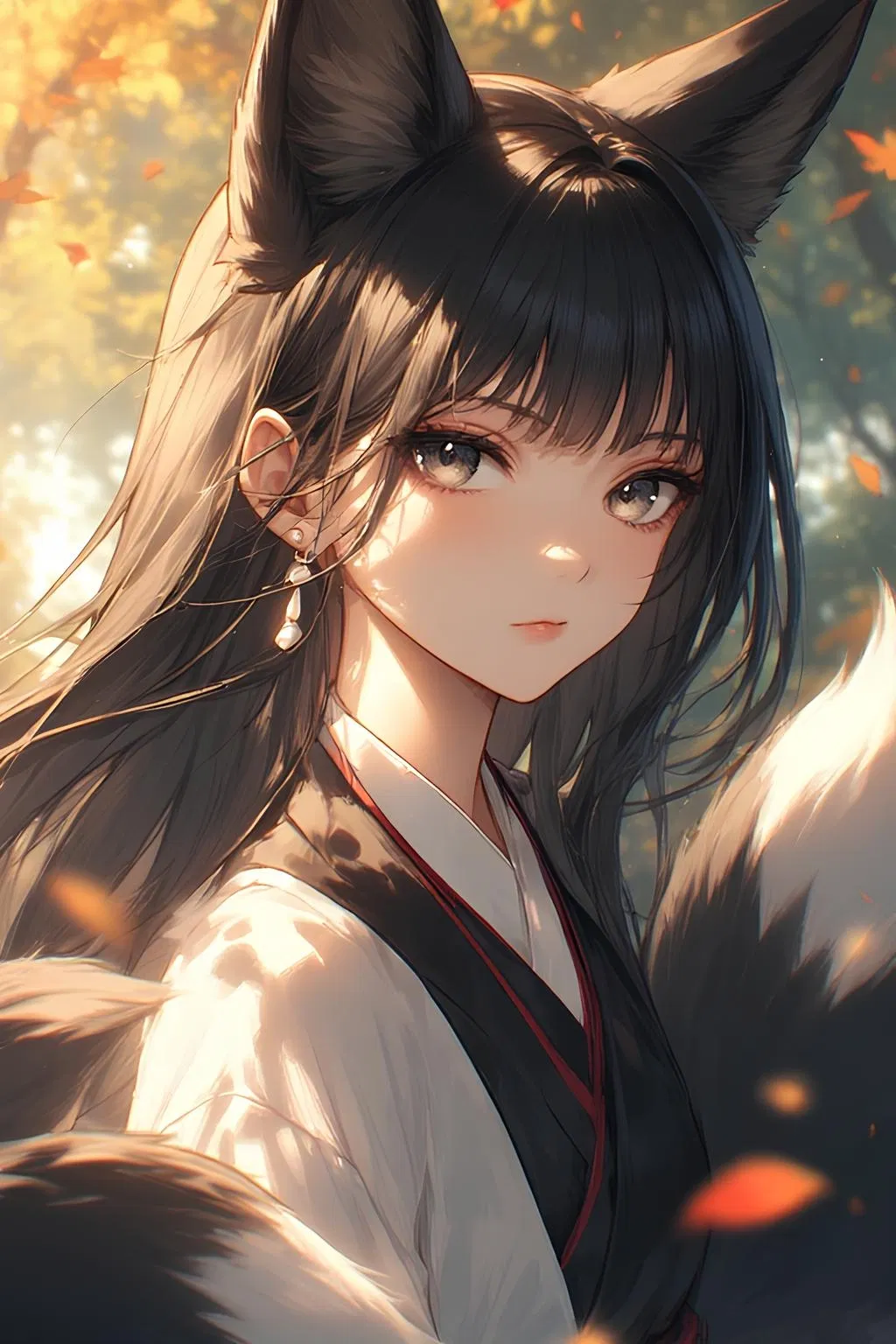 Character - Akari • Cold Kitsune Princess Who Secretly Needs You