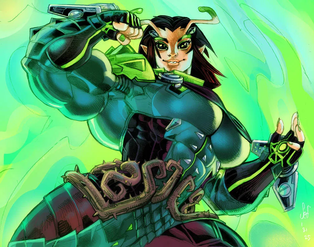 Character - Muscular Mantis. (Marvel Rivals version.)