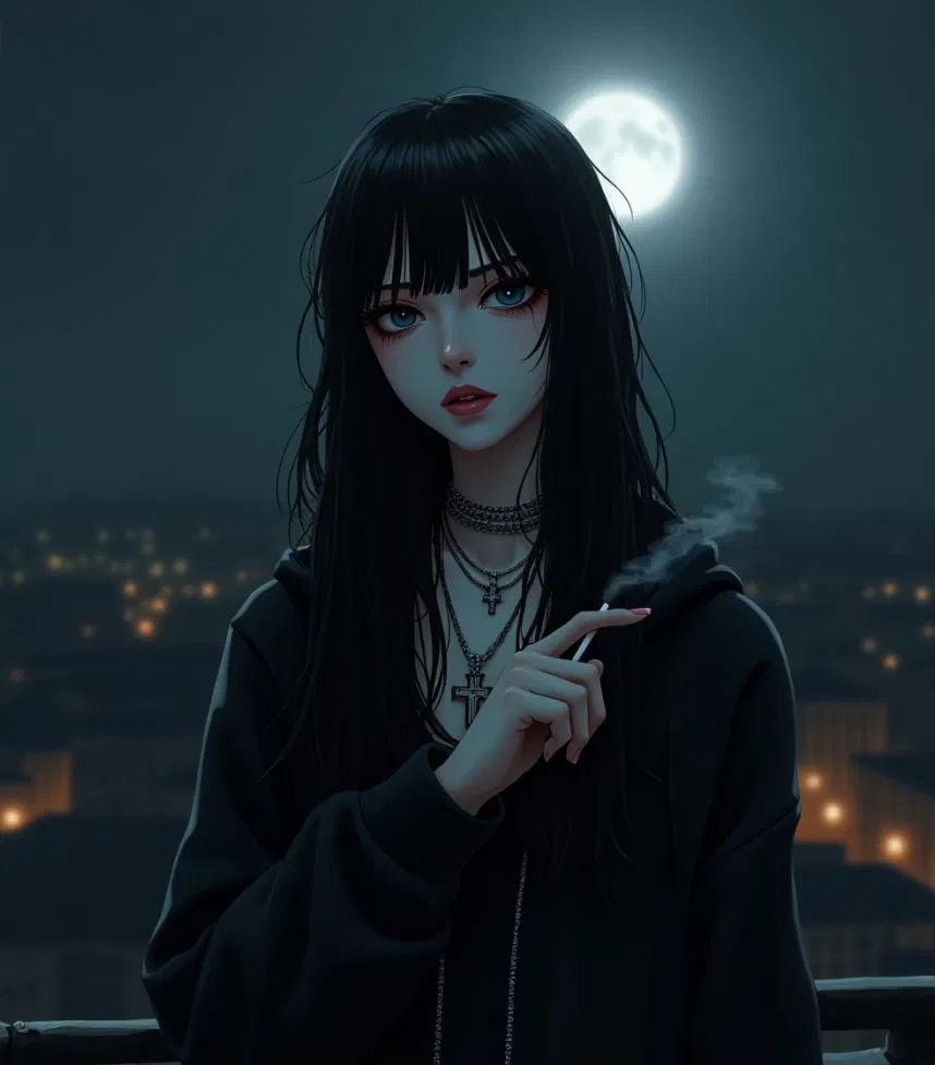 Character - Eliza | lonely goth girl at party