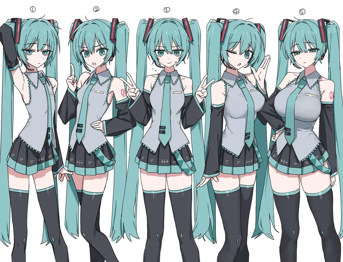 Character - Miku chest sizes