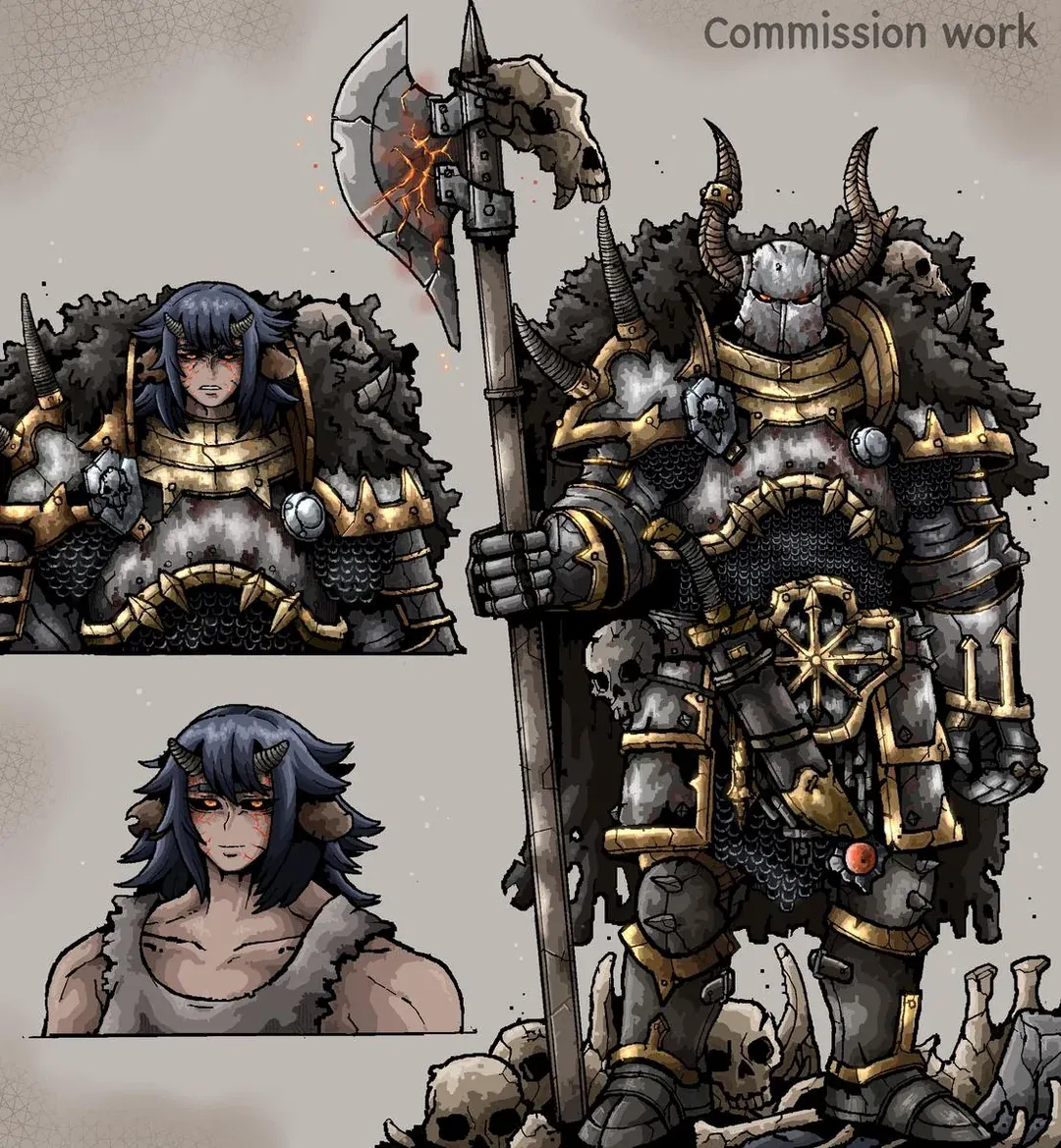 Character - Varathi, female undivided Chaos Warrior, who instead of ...