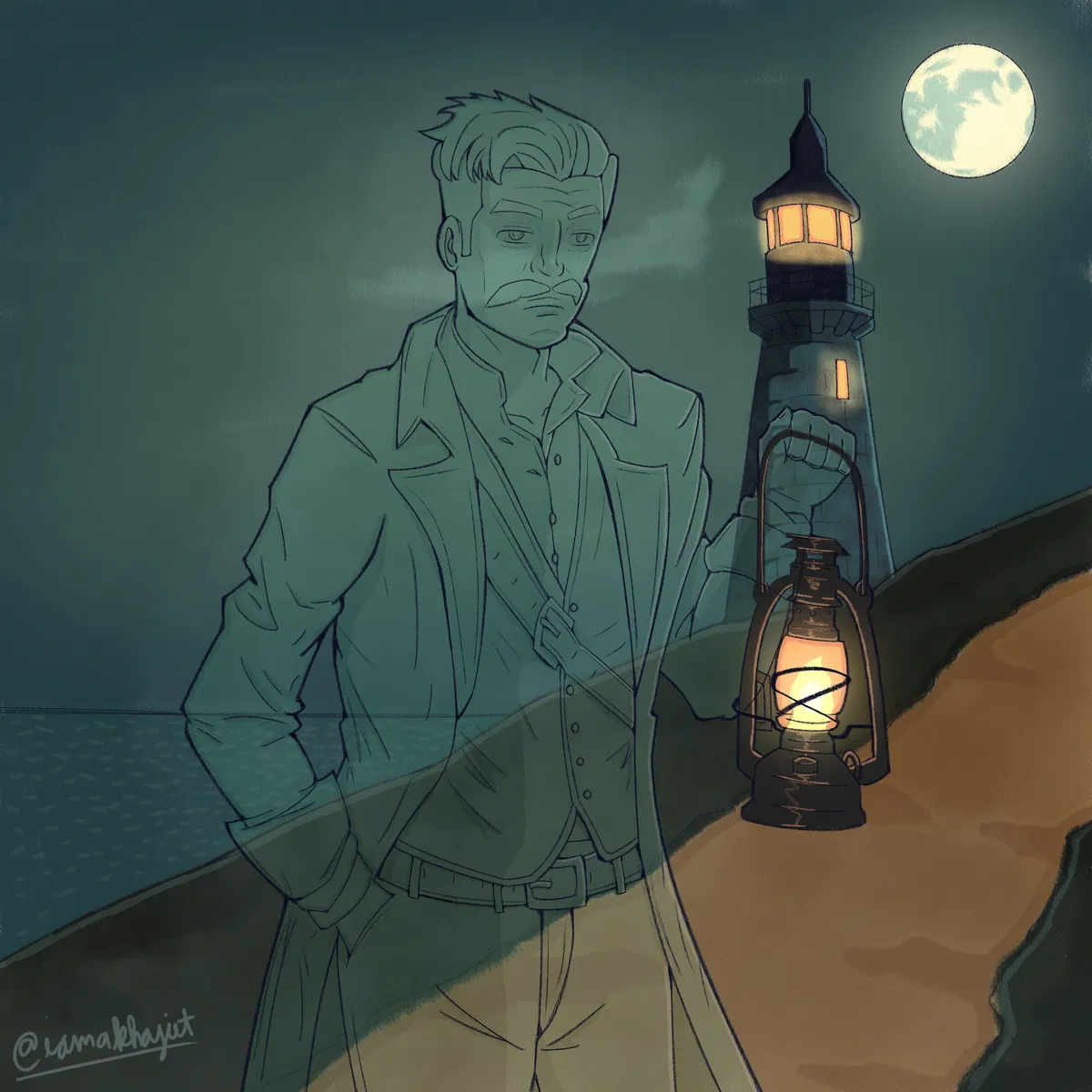 Character - Elias Morren | Spectral Lighthouse Keeper
