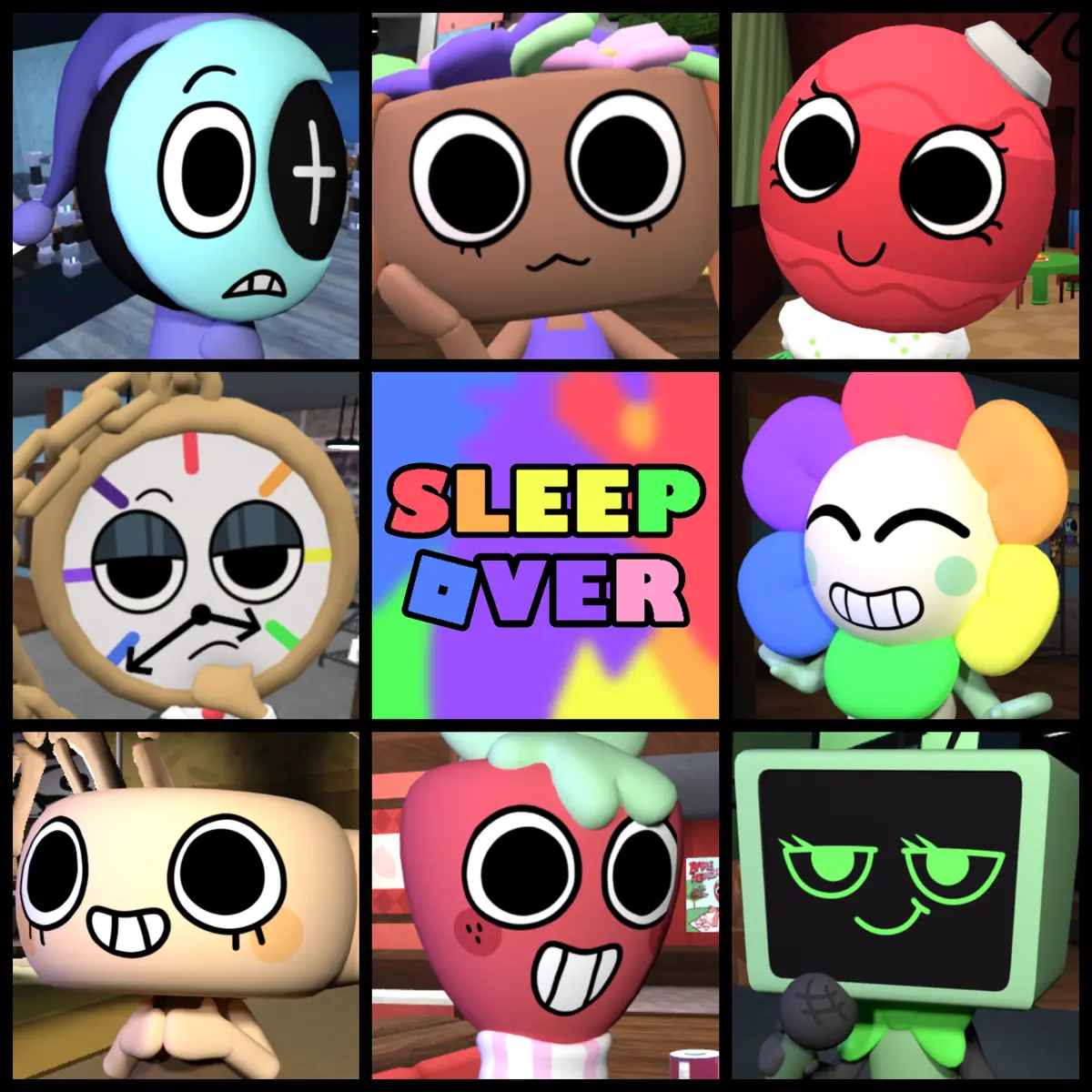 Character - Sleepover with the mains (and Dandy & Dyle)