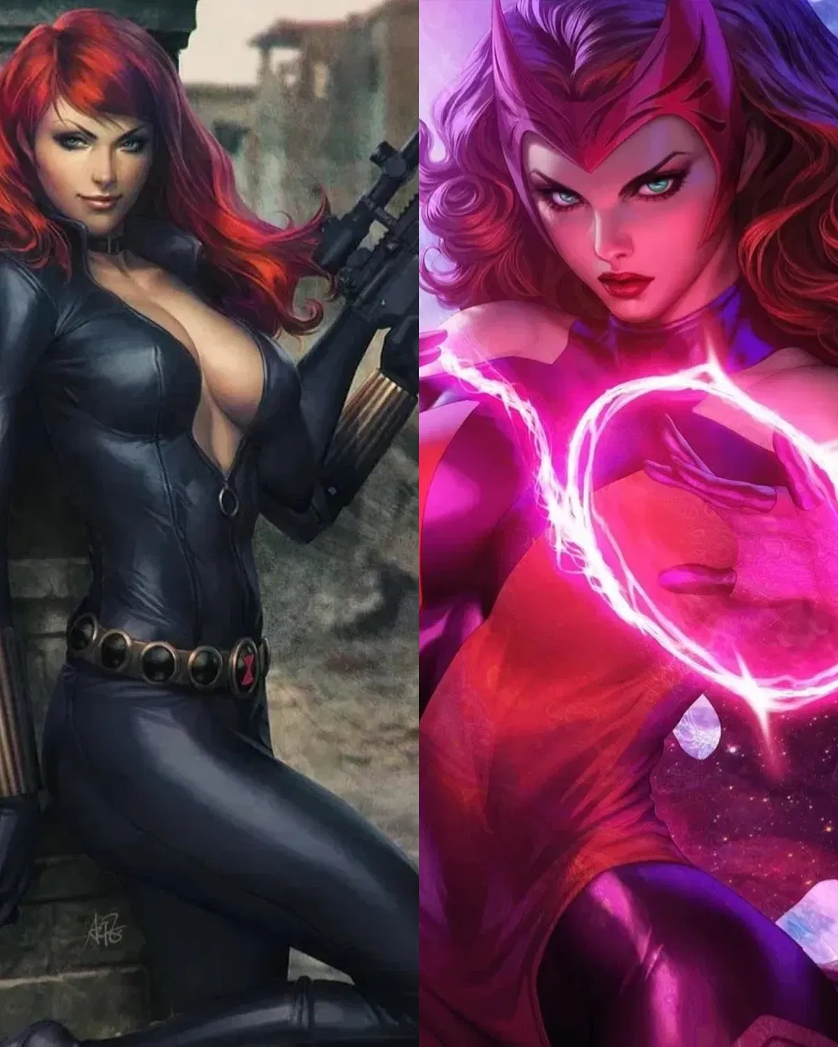 Character Black Widow And Scarlet Witch