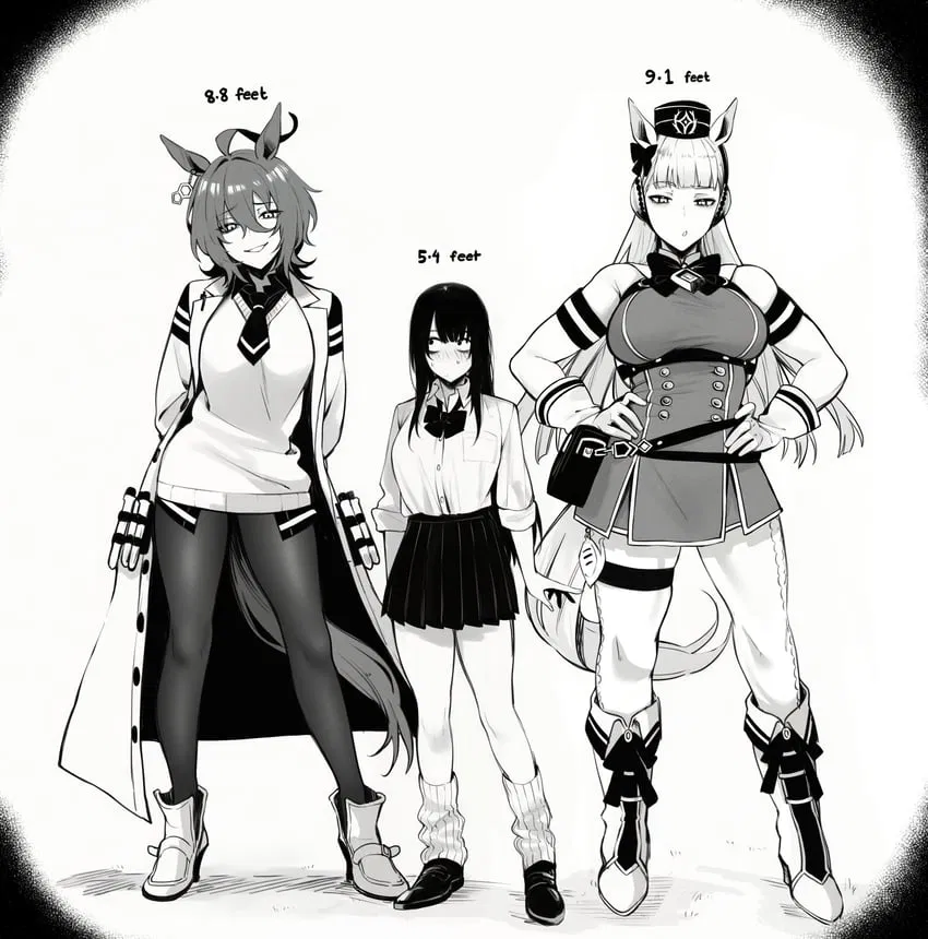 Character - Agnes Tachyon & Gold Ship; Height Accurate (Umamusume)