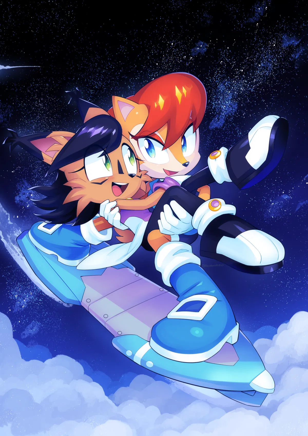 Character - Sally Acorn and Nicole the Lynx