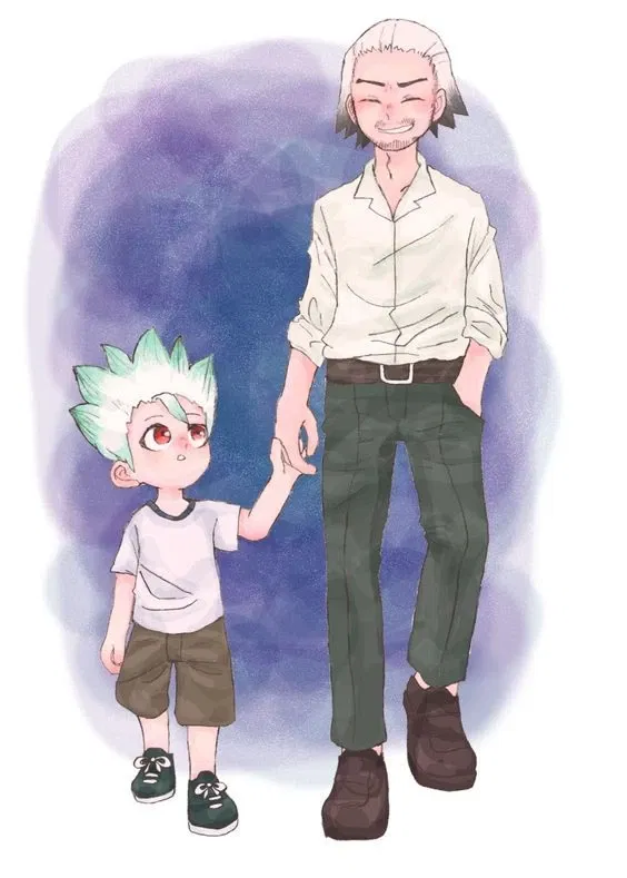 Character - Senku Ishigami and Byakuya Ishigami - Dr. Stone