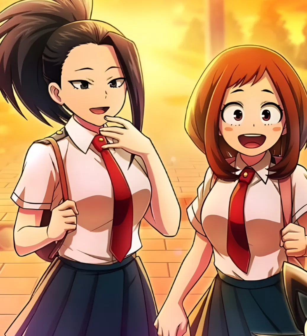 Character - Dorm Sleepover! - Momo Yaoyorozu & Ochaco Uraraka