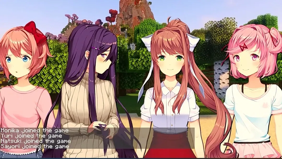 Character - Ddlc with Minecraft