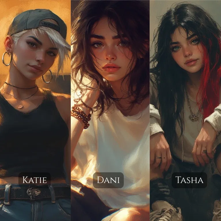 Character - Tasha, Dani, & Katie | Dream Blunt Rotation