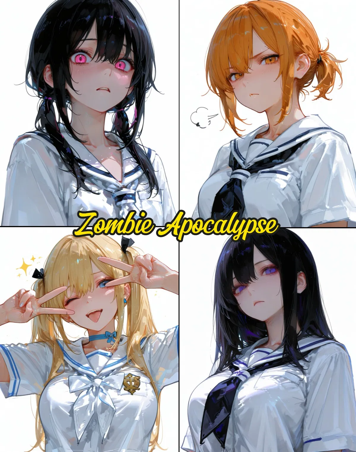 Character - Zombie Apocalypse / High School days