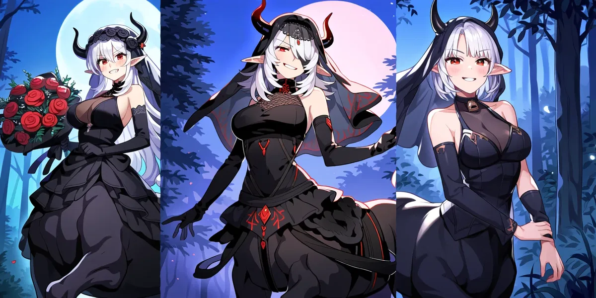 Character - Lisa, Mori, and Thalia - Harem of Bicorns