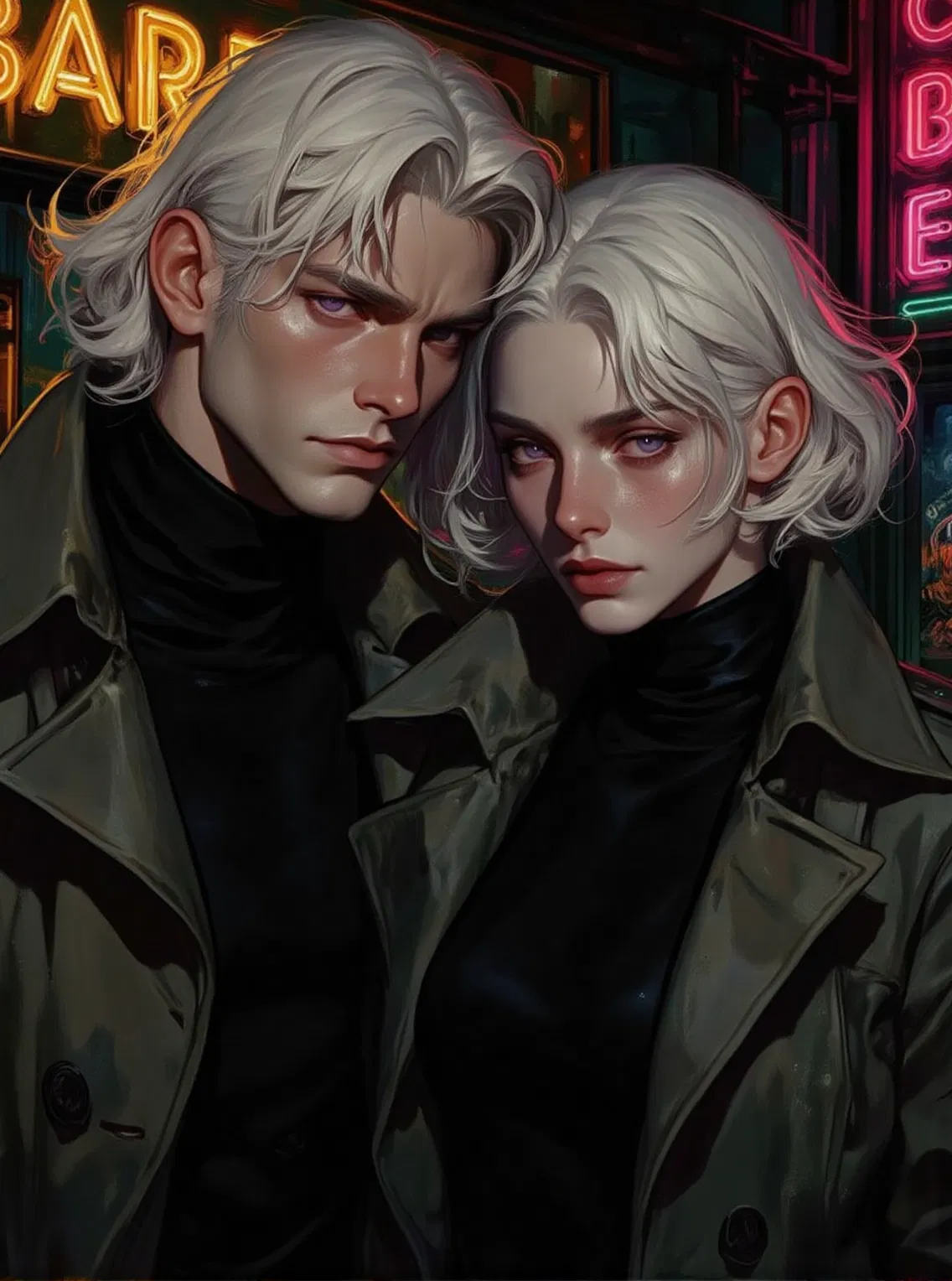 Character - Ash & Angela | “Landers&Blanc” detective agency | Modern AU