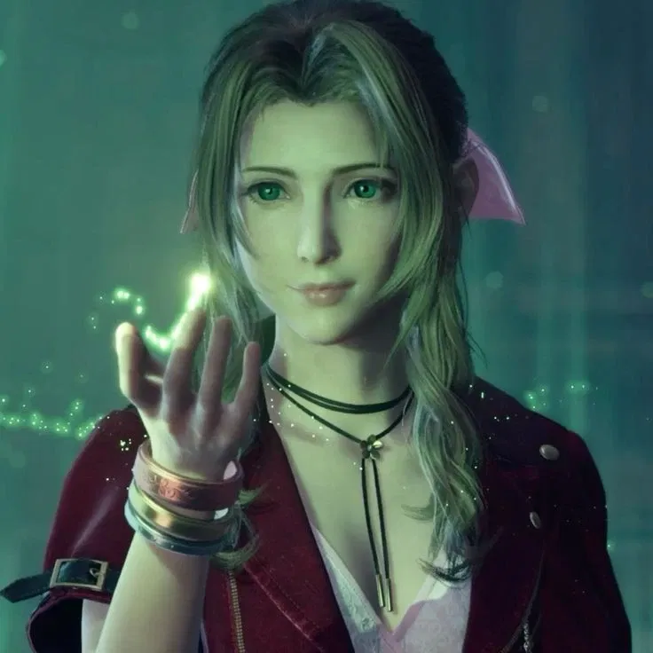 Character - Aerith Gainsborough - Soulmate AU red string of fate
